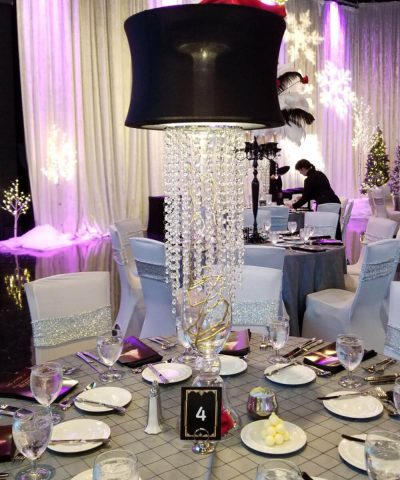 Drum lampshade centerpiece - RentalCenterpiece